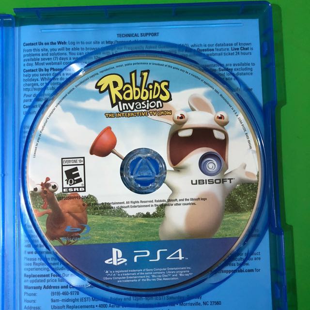 PS4 game- Rabbids Invasion, Video Gaming, Video Games, PlayStation on ...