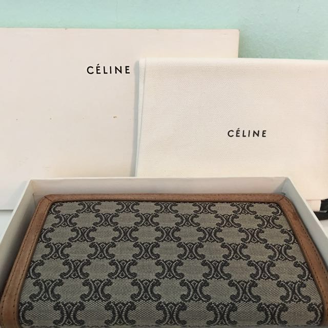 ️Authentic CELINE Zipped Around Monogram Wallet, Luxury, Bags & Wallets ...