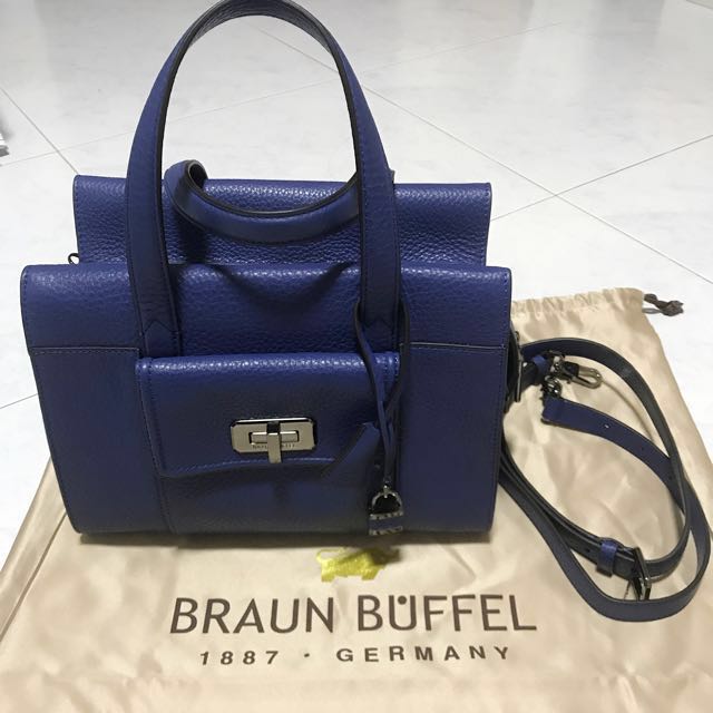 Braun Buffel dark blue handbag, Women's Fashion, Bags & Wallets, Purses ...