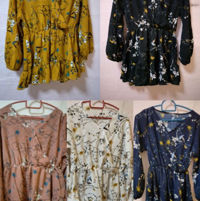 Flower Top, Women's Fashion, Tops, Blouses on Carousell