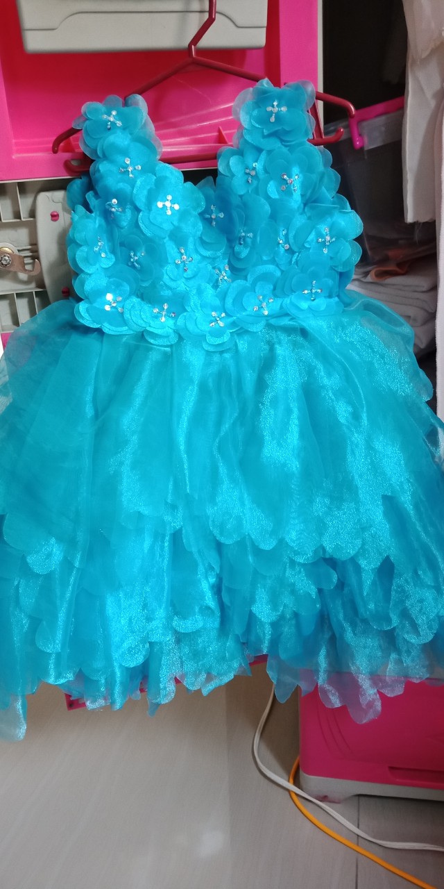 Preloved dress semi formal/ pang party, Babies & Kids, Babies & Kids ...