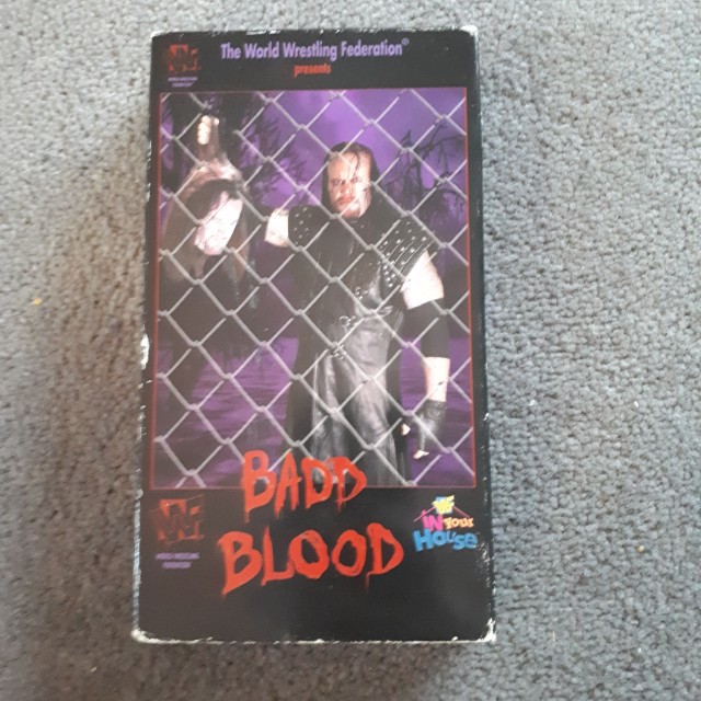 Rare 1997 VHS WWF Badd Blood ft 1st HELL IN A CELL, Everything Else, CD ...