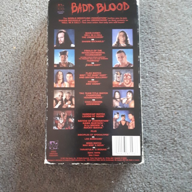Rare 1997 VHS WWF Badd Blood ft 1st HELL IN A CELL, Everything Else, CD ...