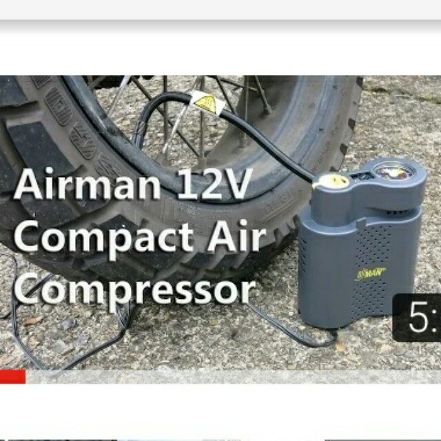 Airman 12V Compact Air Compressor/Tyre Inflator with Pressure Gauge ...