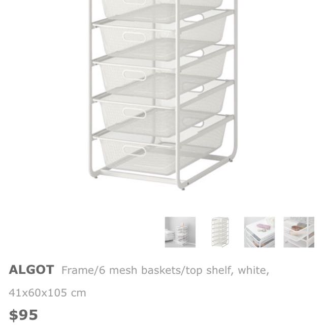 IKEA ALGOT chest of drawers, Furniture & Home Living, Furniture ...
