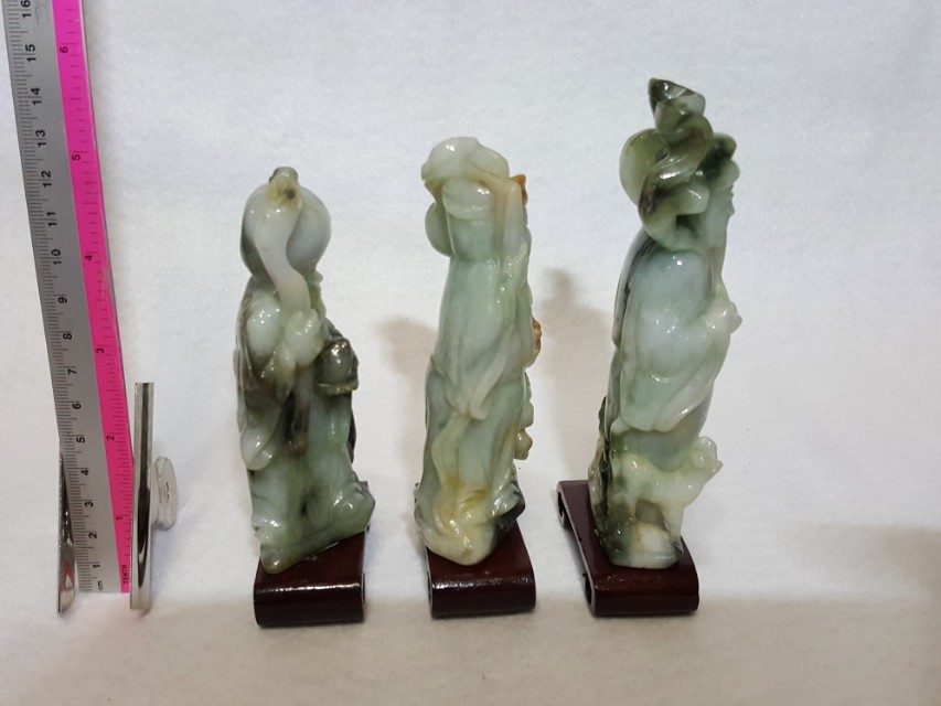 Burmese Jade Fu Lu Shou Figurine, Hobbies & Toys, Memorabilia ...