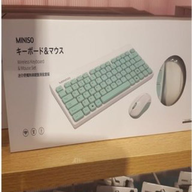 Miniso Wireless keyboard and Mouse Set MINT GREEN, Computers & Tech ...