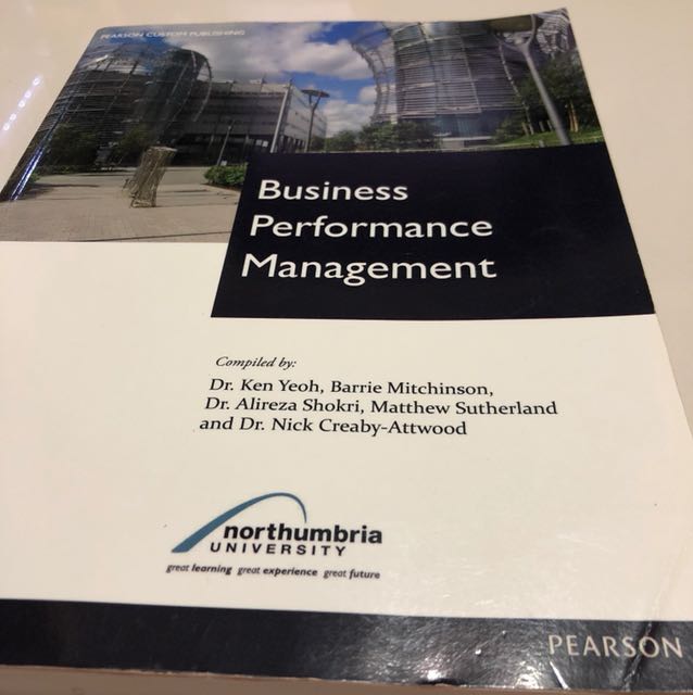 Business performance Management. PEASRSON textbook. Ken yeoh. Barrie ...