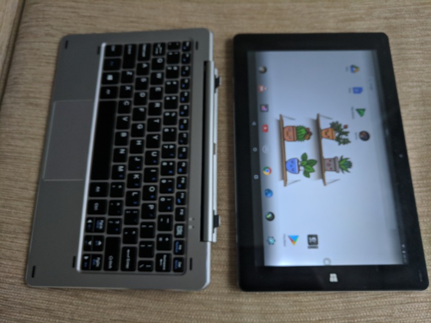 Chuwi HiBook Dual OS Boot ( Windows 10 & Android ) Intel Quad-Core 10.1" Tablet Laptop with ...