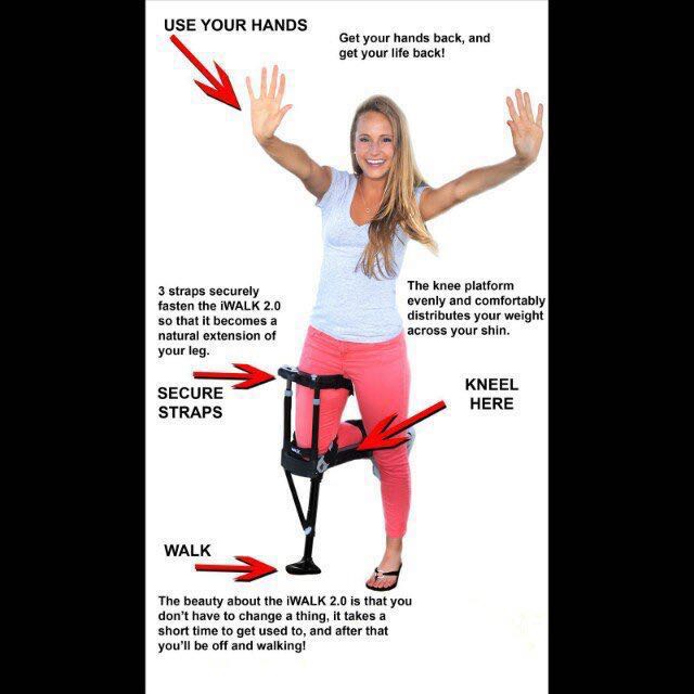 Iwalkfree Iwalk 2.0 Singapore hands free crutches, Everything Else on ...