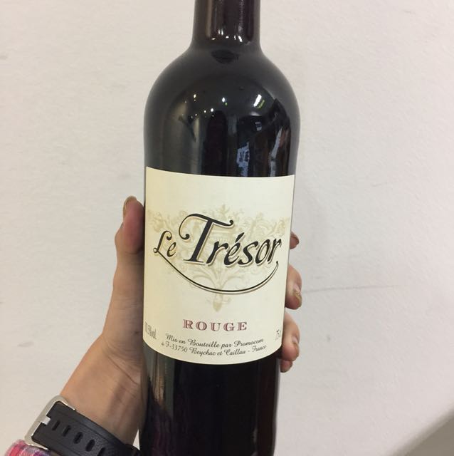 Le Tresor Rouge Red Wine, Food & Drinks, Alcoholic Beverages on Carousell