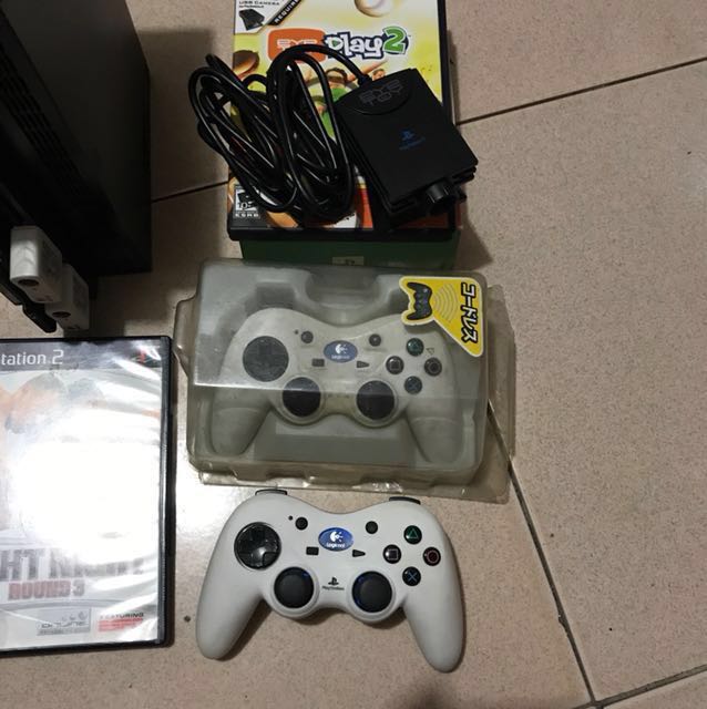 Sony PlayStation 2 Complete Set with 4 PS2 Wireless Controller, Video ...