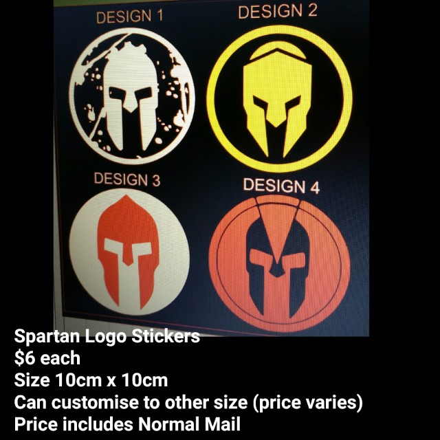 SPARTAN logo stickers, Hobbies & Toys, Stationery & Craft, Art & Prints ...