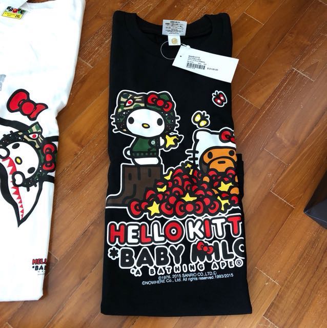 Bape (baby milo) x hello kitty, Men's Fashion, Bottoms, Sleep and ...