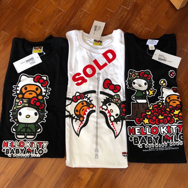 Bape (baby milo) x hello kitty, Men's Fashion, Bottoms, Sleep and ...