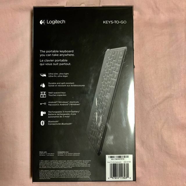 Bnib Logitech Keys To Go Portable Keyboard Windows Android Mobile Phones Gadgets Mobile