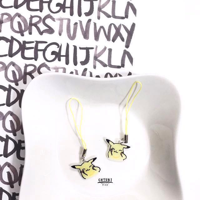 Handmade Pikachu Squishy Cheeks Keychain Chubby Squish Hand Made Hand ...