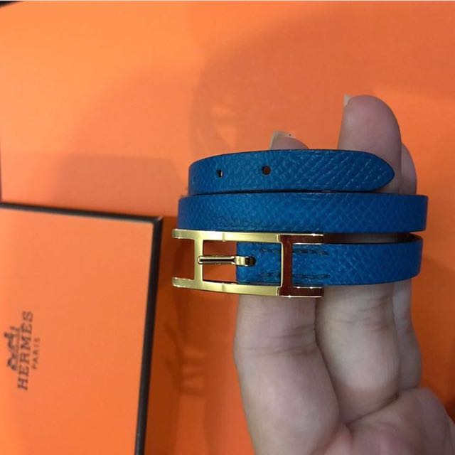Hermes hapi double tour, Fesyen Wanita, Aksesoris di Carousell