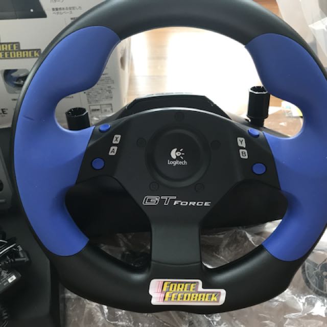 Logicool GT force steering wheel PS2, Video Gaming, Video Game Consoles ...