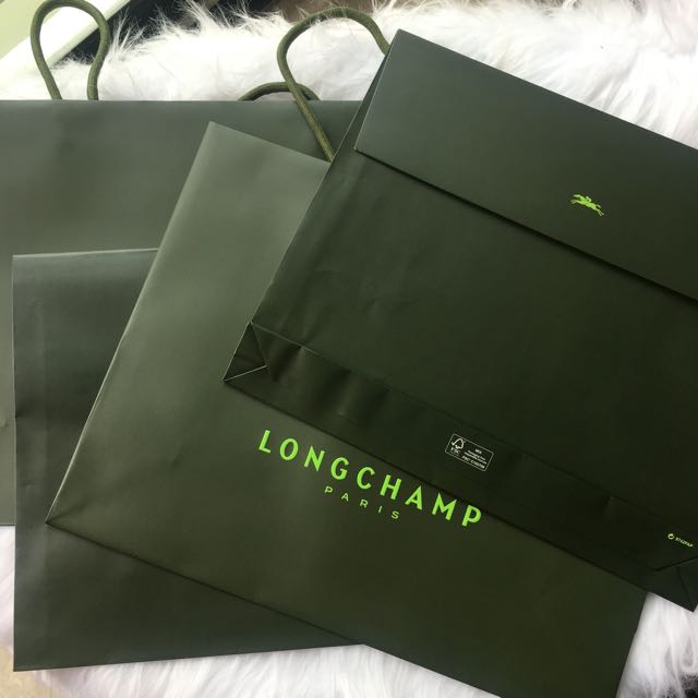 Longchamp Paper bag + Gift Bag, Women's Fashion, Bags & Wallets, Tote ...
