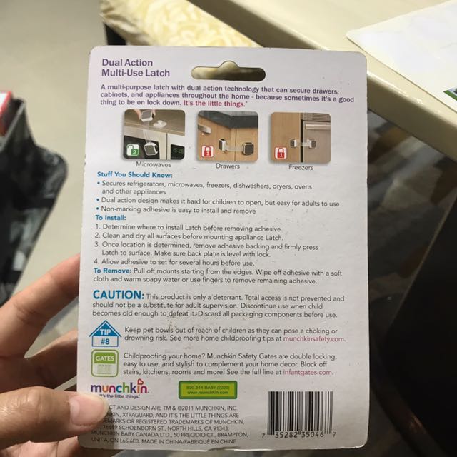 Munchkin Dual Action Multi-use safety latch, Babies & Kids, Baby ...