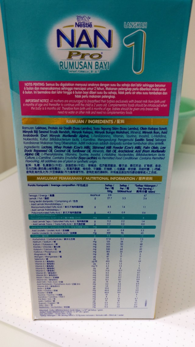 Nan Pro Baby formula step 1, Babies & Kids, Nursing & Feeding, Weaning ...