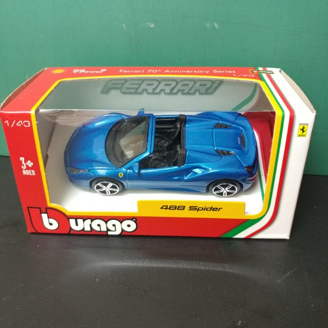 Shell V-Power x Burago Ferrari 70週年紀念版模型車 70th Anniversary Series 488 ...