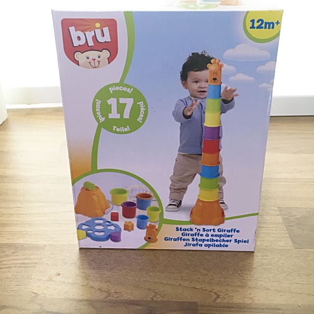 BNIB Bru Stack and Sort Giraffe, Babies & Kids, Infant Playtime on ...