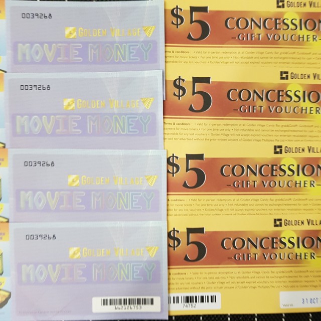 GV Movie Ticket Voucher, Tickets & Vouchers, Vouchers on Carousell