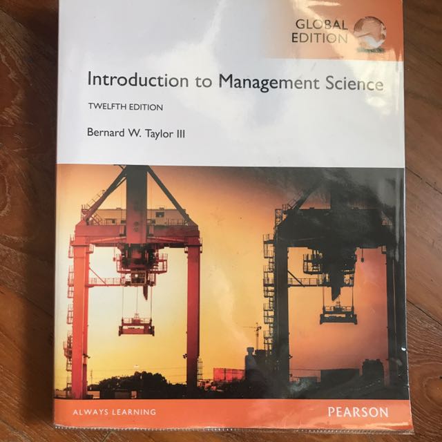 Introduction To Management Science, Hobbies & Toys, Books & Magazines ...