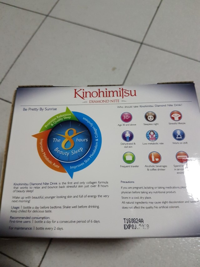 Kinohimitsu Diamond Nite Collagen, Health & Nutrition, Health ...