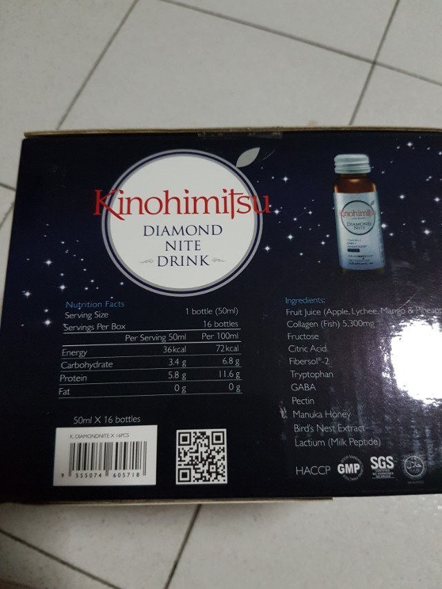 Kinohimitsu Diamond Nite Collagen, Health & Nutrition, Health ...