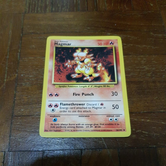Pokemon Card (Magmar), Hobbies & Toys, Toys & Games on Carousell