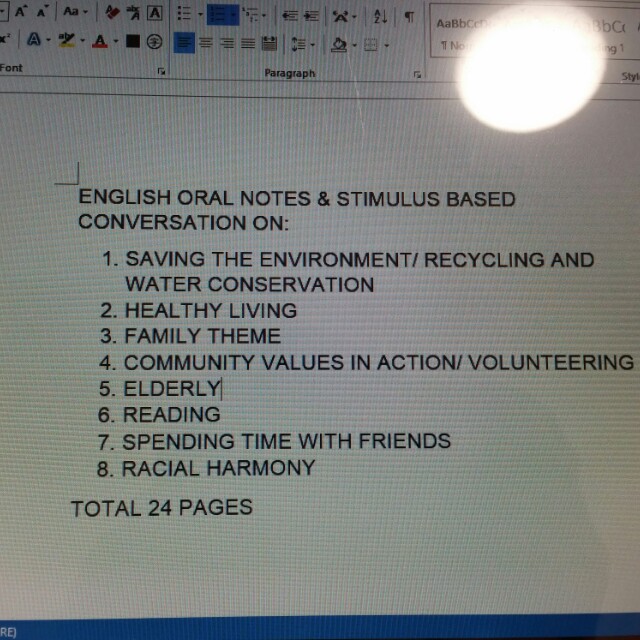 PSLE ENGLISH ORAL NOTES, Hobbies & Toys, Books & Magazines, Textbooks ...