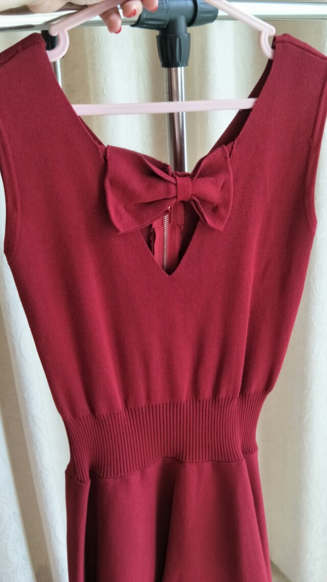 Red ribbon dress, Women's Fashion, Dresses & Sets, Dresses on Carousell