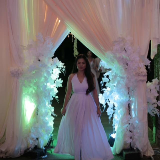 Repriced! White infinity gown / infinity dress, Women's Fashion ...