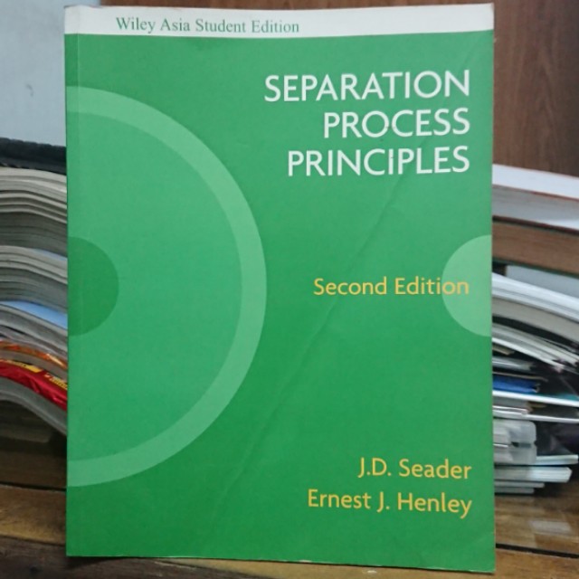 Separation Process Principles 2nd Ed. Seader, Henley., Hobbies & Toys ...