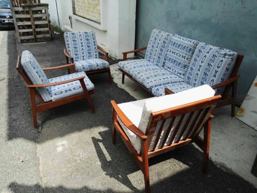 vintage pak awang 3+1+1+1 sofa set / armchair, Furniture & Home Living ...