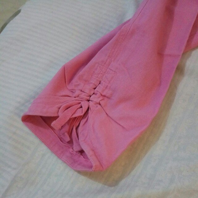 Celana linen 7/8 Giordano, Fesyen Wanita, Pakaian Wanita di Carousell