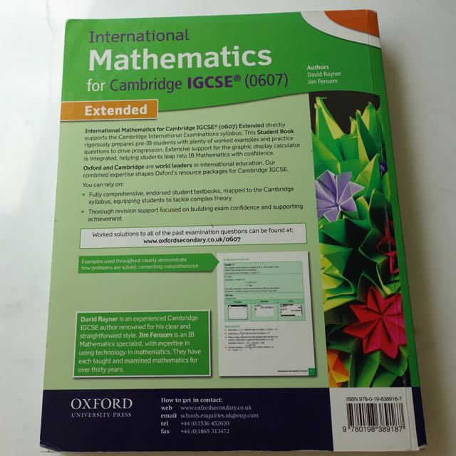 International Mathematics (0607) Cambridge IGCSE, Hobbies & Toys, Books ...