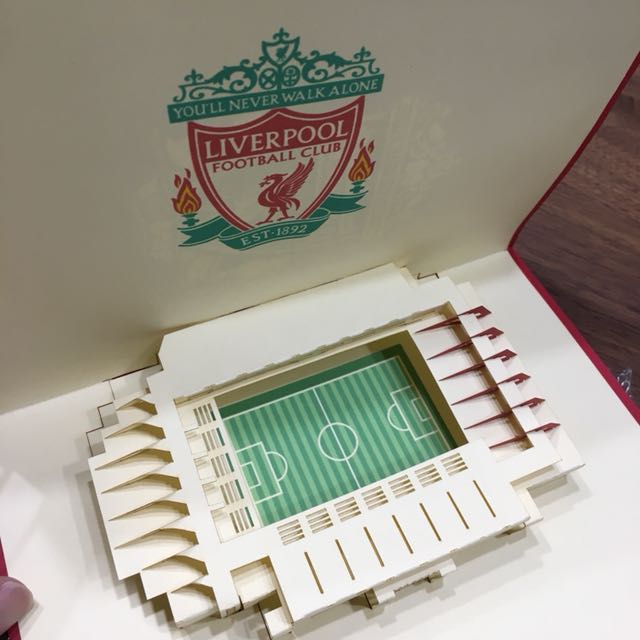 Liverpool Football Club POP-UP greeting card, Hobbies & Toys ...
