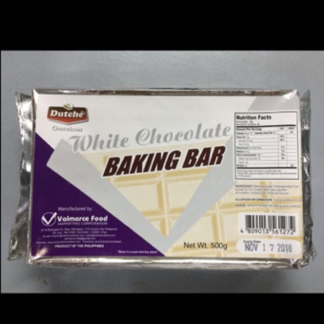 Dutche White Chocolate Baking Bar, Food & Drinks, Homemade Bakes on ...