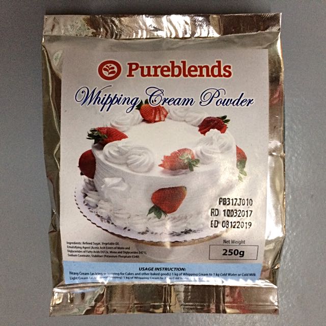 Pureblends Whip Cream Powder 250g, Health & Nutrition, Health ...