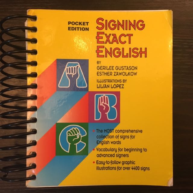 Signing Exact English (SEE) Book, Hobbies & Toys, Books & Magazines ...