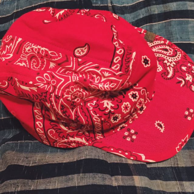 Visvim ICT camp cap bandana red, Men's Fashion, Watches & Accessories, Caps & Hats on Carousell