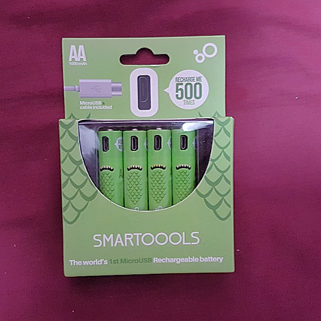 Brand New SmartToools Micro USB Rechargeable Battery 1000Mah (4 x AA ...
