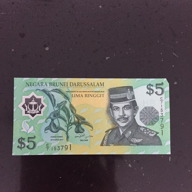 Brunei $5 note, Hobbies & Toys, Memorabilia & Collectibles, Currency on ...