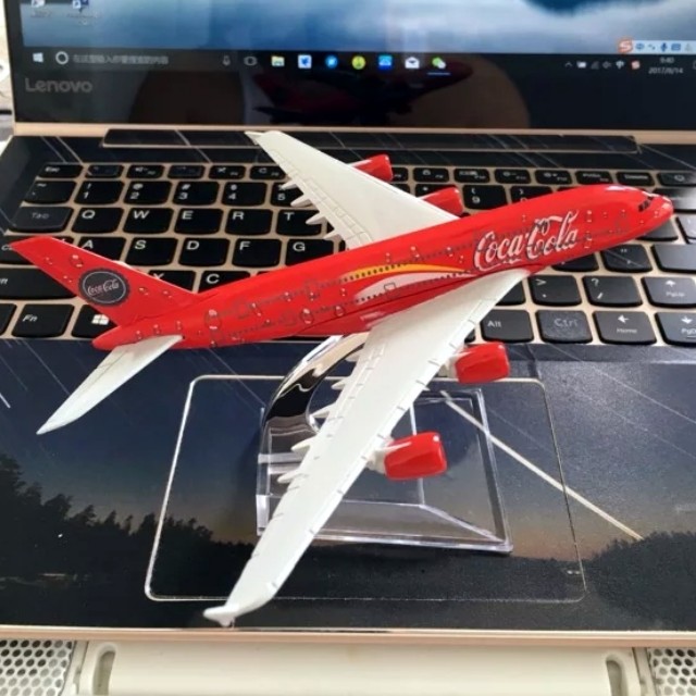 Coca Cola A380 Airplane Diecast Display Toy Model, Hobbies & Toys ...