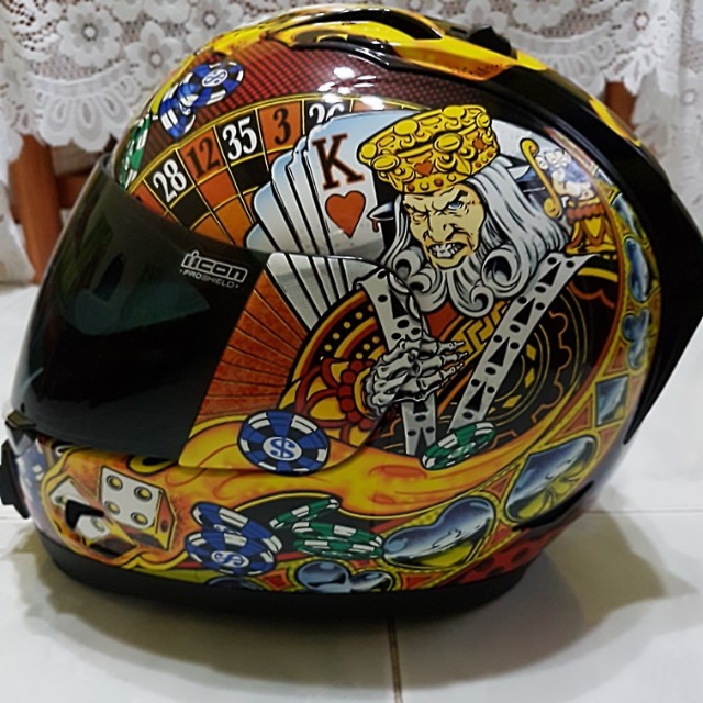 Icon Alliance Helmet (LUCKY), Motorcycles, Motorcycle Apparel on Carousell