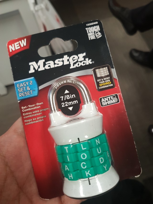 Master Lock Word Combination, Furniture & Home Living, Furniture, Other ...